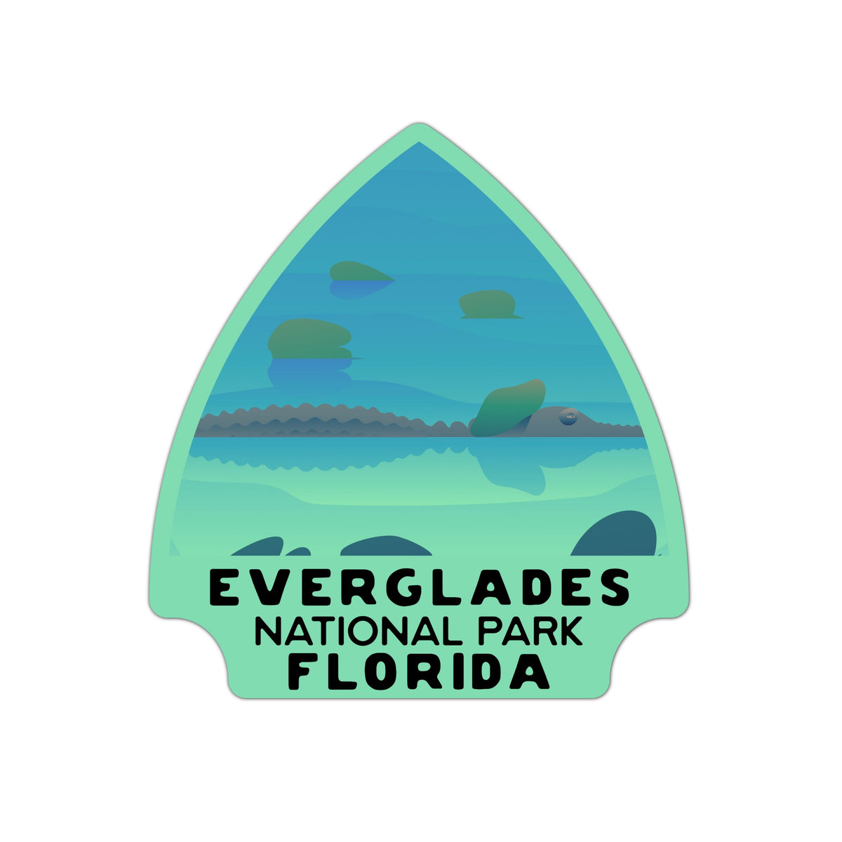 Everglades National Park Sticker | Everglades Arrowhead Sticker ...