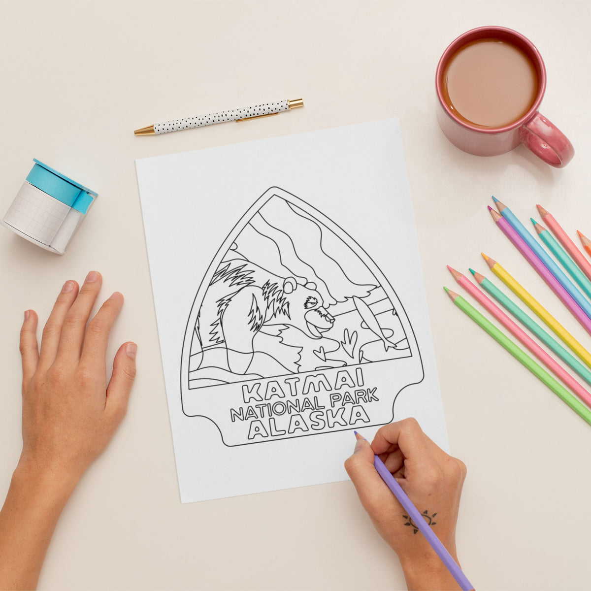 National Parks Coloring Booking: Color Your Way Through the US Nationa ...