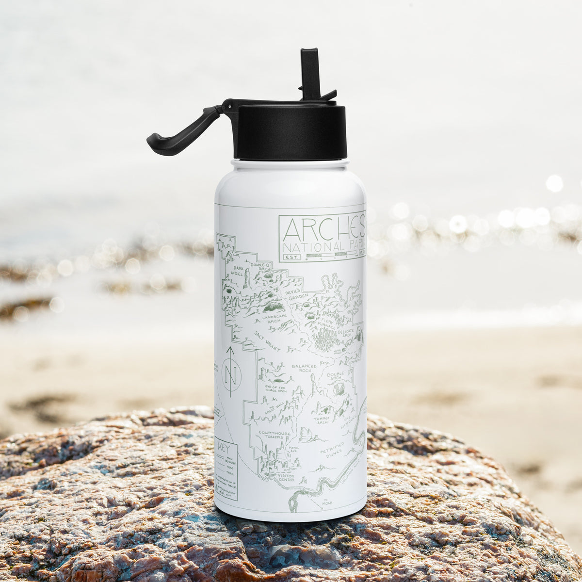 Arches Stainless Steel Water Bottle – National Park Obsessed