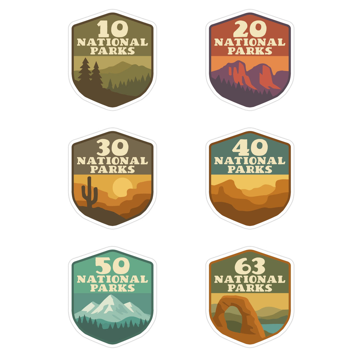 National Park Milestone Stickers – National Park Obsessed