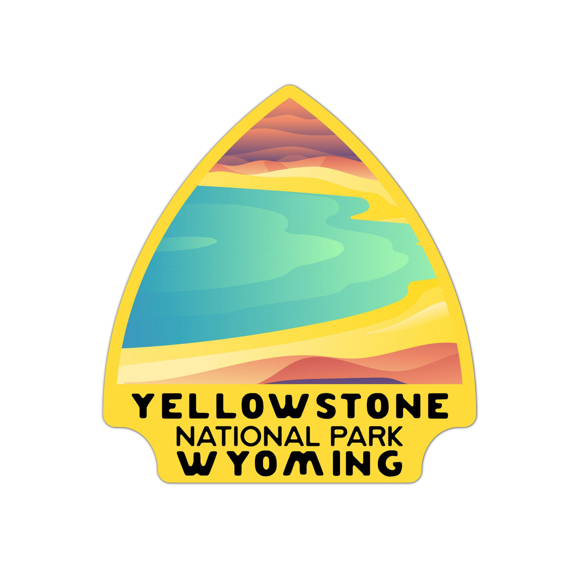 Yellowstone National Park Sticker | Yellowstone Arrowhead Sticker ...