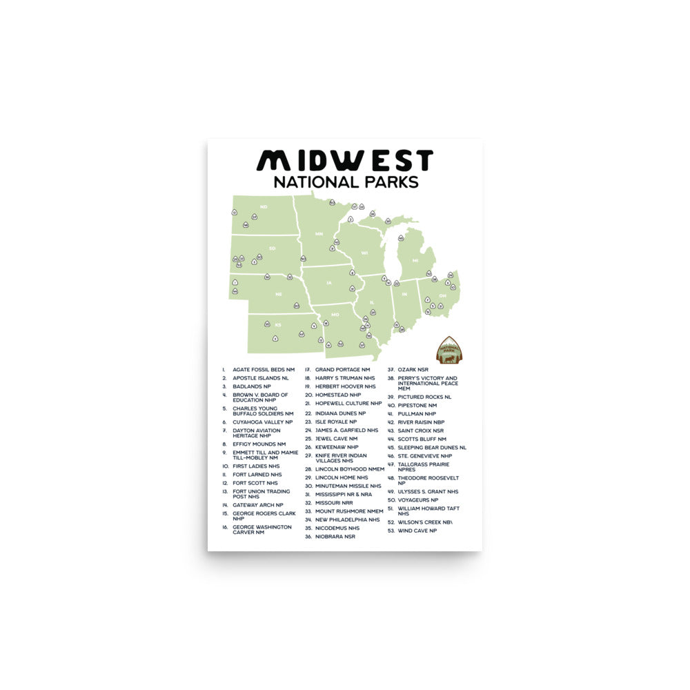 Midwest National Park Map – National Park Obsessed