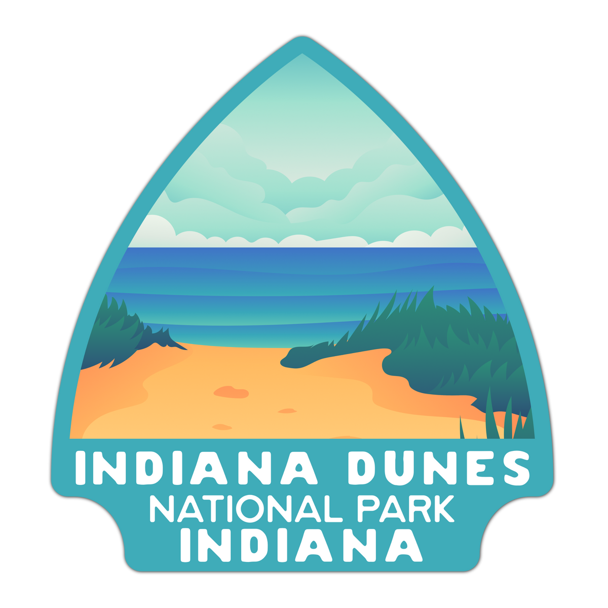 Indiana Dunes National Park Sticker | Indiana Dunes Arrowhead Sticker ...