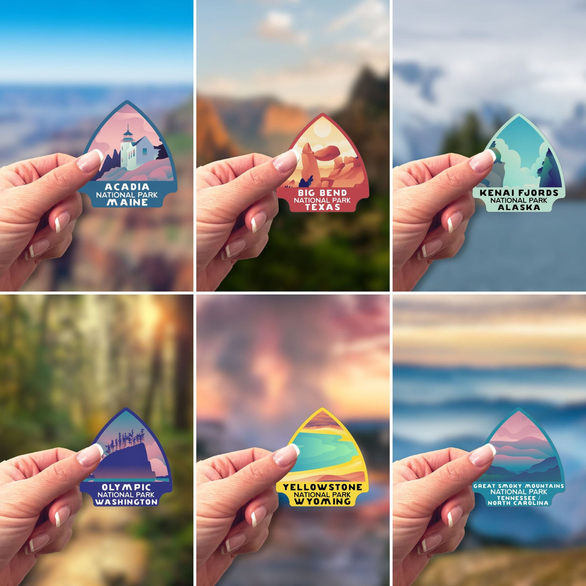 10 National Park Arrowhead Stickers of Your Choice – National Park Obsessed