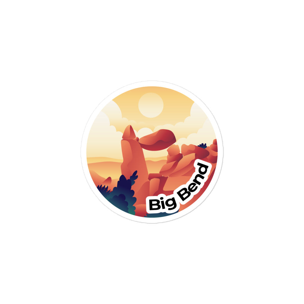 Big Bend National Park Sticker | Big Bend Round Sticker – National Park ...