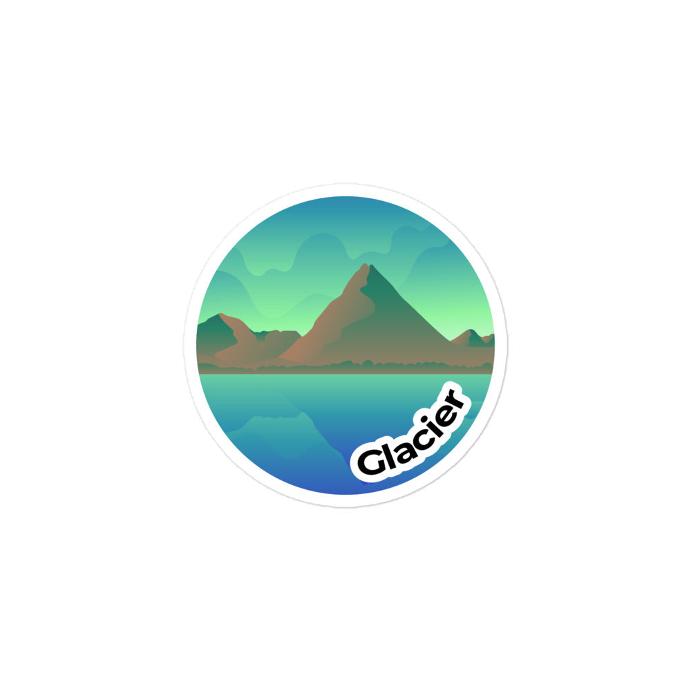 Glacier National Park Sticker | Glacier Round Sticker – National Park ...
