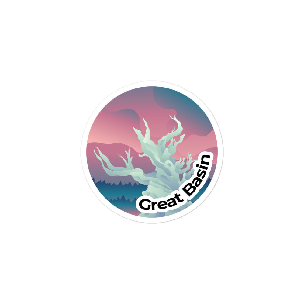 Great Basin National Park Sticker | Great Basin Round Sticker ...