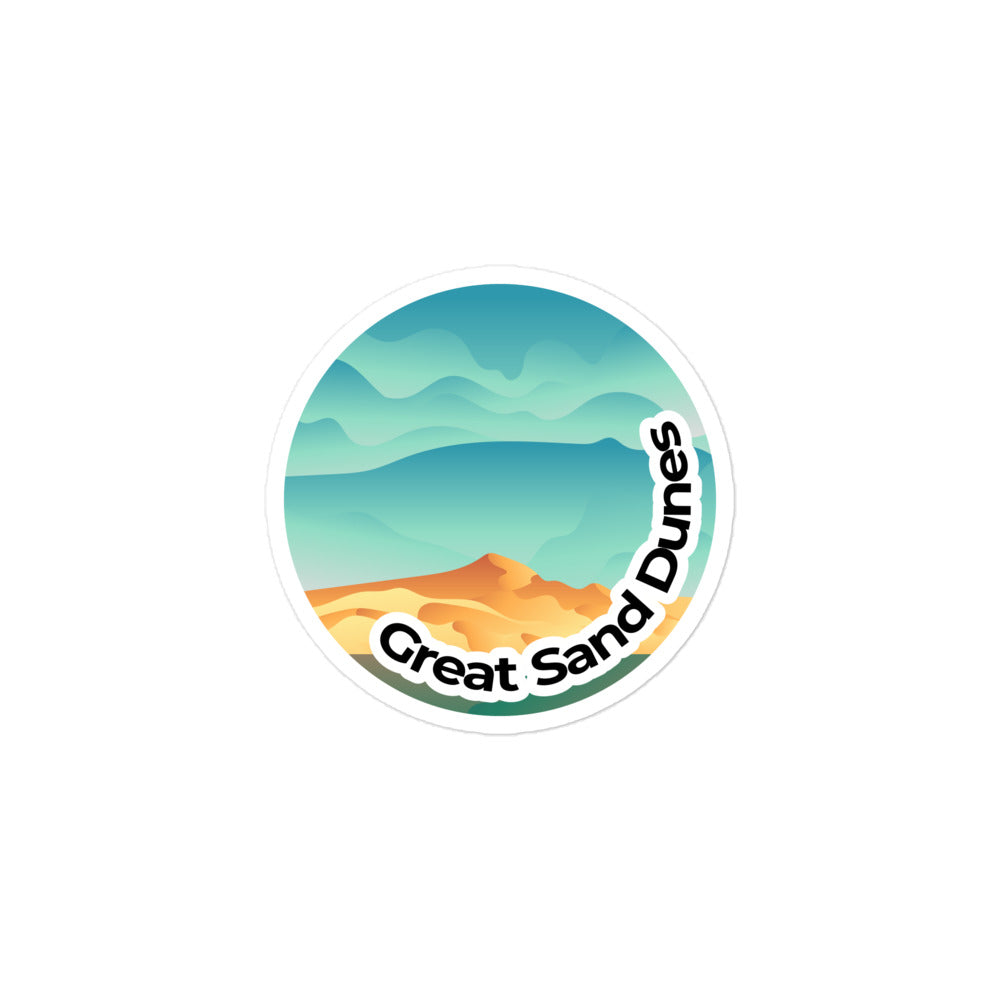 Great Sand Dunes National Park Sticker | Great Sand Dunes Round Sticke ...