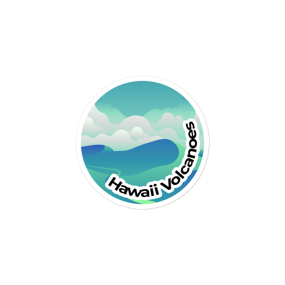 Hawaii Volcanoes National Park Sticker | Hawaii Volcanoes Round Sticke ...
