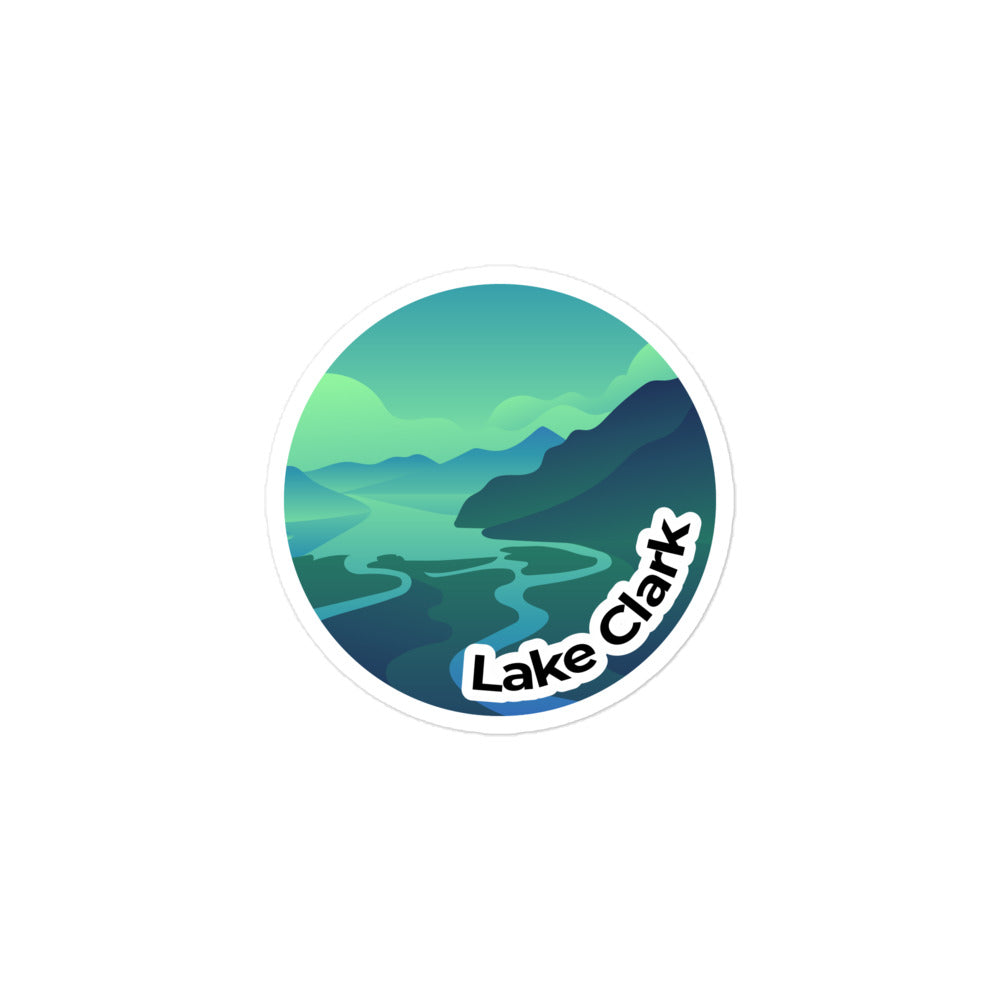 Lake Clark National Park Sticker | Lake Clark Round Sticker – National ...