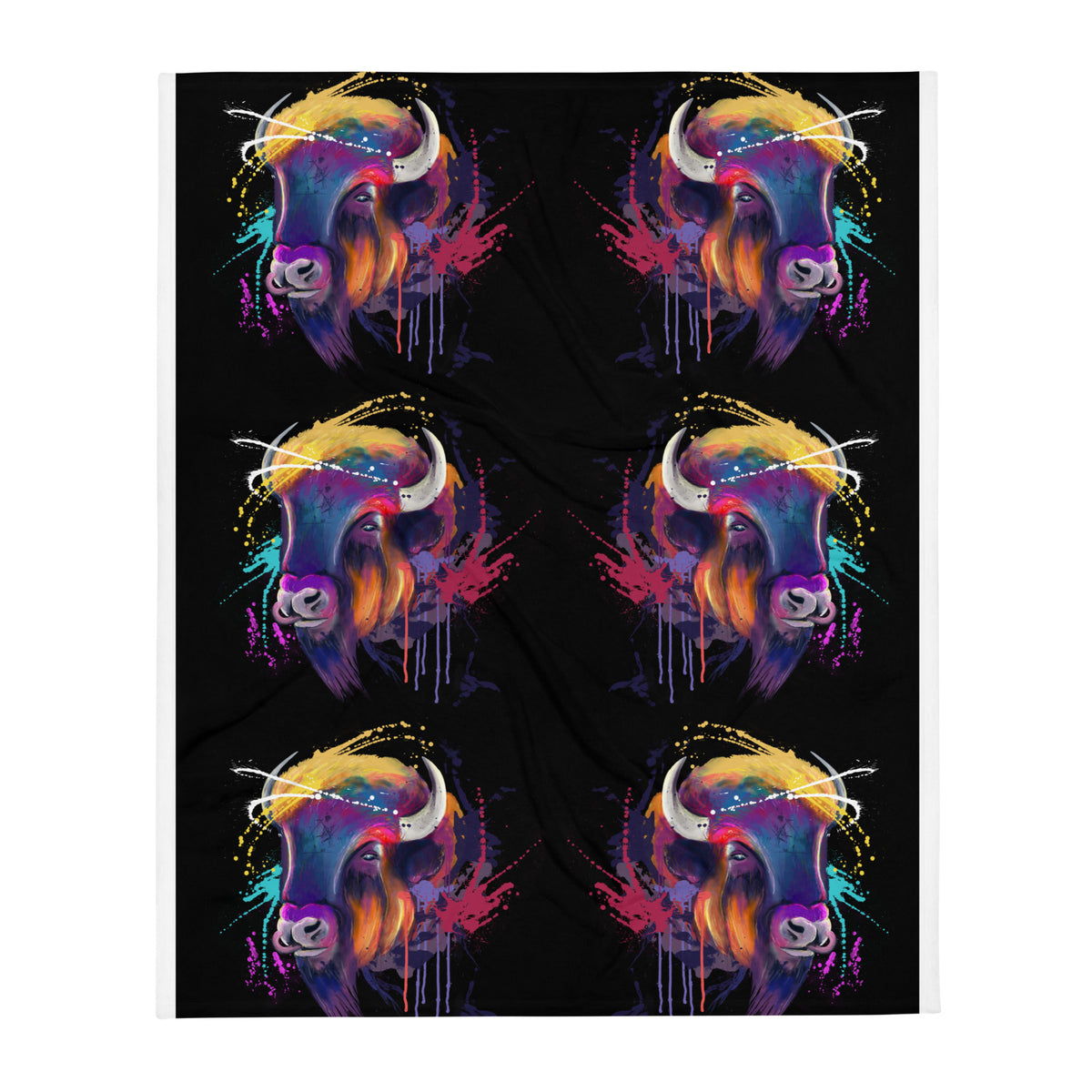 Bison Head Throw Blanket – National Park Obsessed